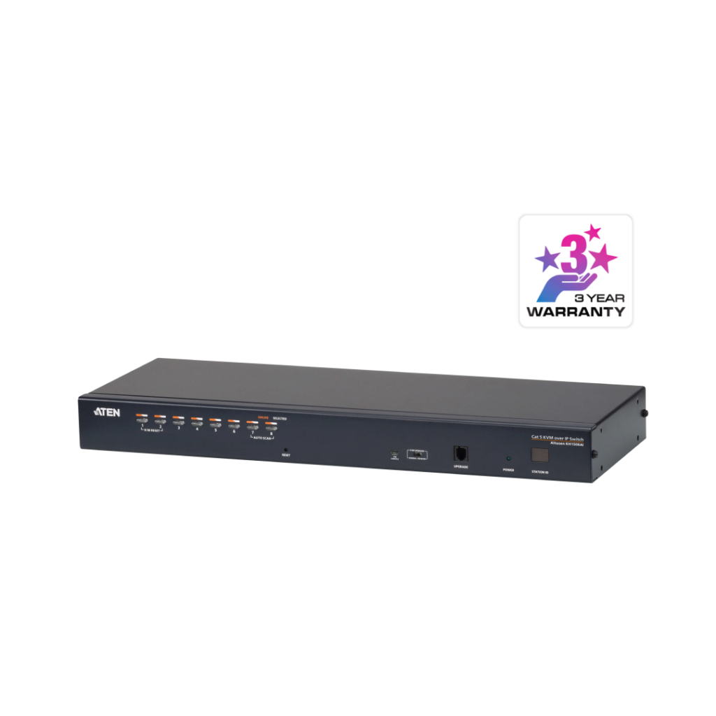 Aten 1-Local/Remote Share Access 8-Port Multi-Interface Cat 5 KVM over ...
